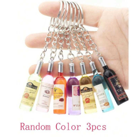 3 Peças de Chaveiro de Design de Garrafa de Vinho Casual, Presente ...